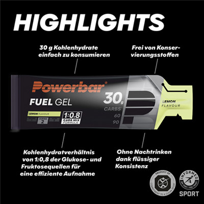 Powerbar Fuel Gel 30 Lemon 12 x 50 ml Energy Gel in schwarz kaufen ...
