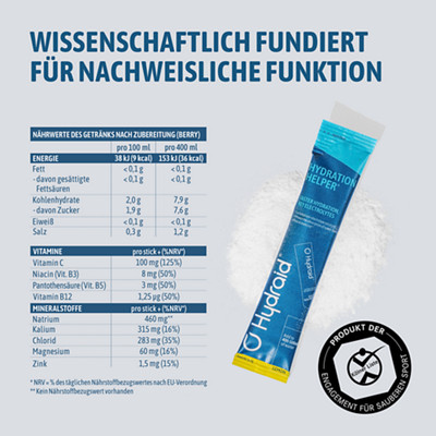 Hydraid Hydration Helper® Lemon 25 x 12,9 g Elektrolyte Getränkepulver in gelb kaufen ...