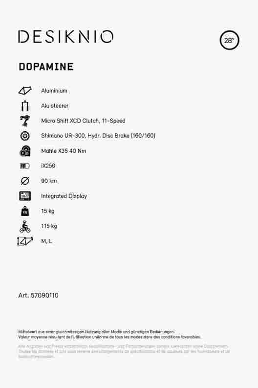 Desiknio Dopamine 28 E-Bike in silber kaufen | ochsnersport.ch