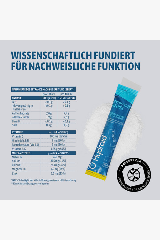 Hydraid Hydration Helper® Lemon 25 x 12,9 g Elektrolyte Getränkepulver in gelb kaufen ...