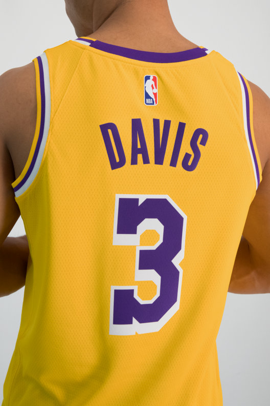 Nike Los Angeles Lakers Icon Edition Anthony Davis Herren Basketballtrikot in gelb kaufen ...